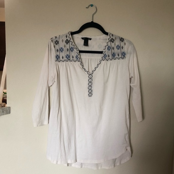 H&M | Tops | Hm Half Sleeve Embroidered Top | Poshmark